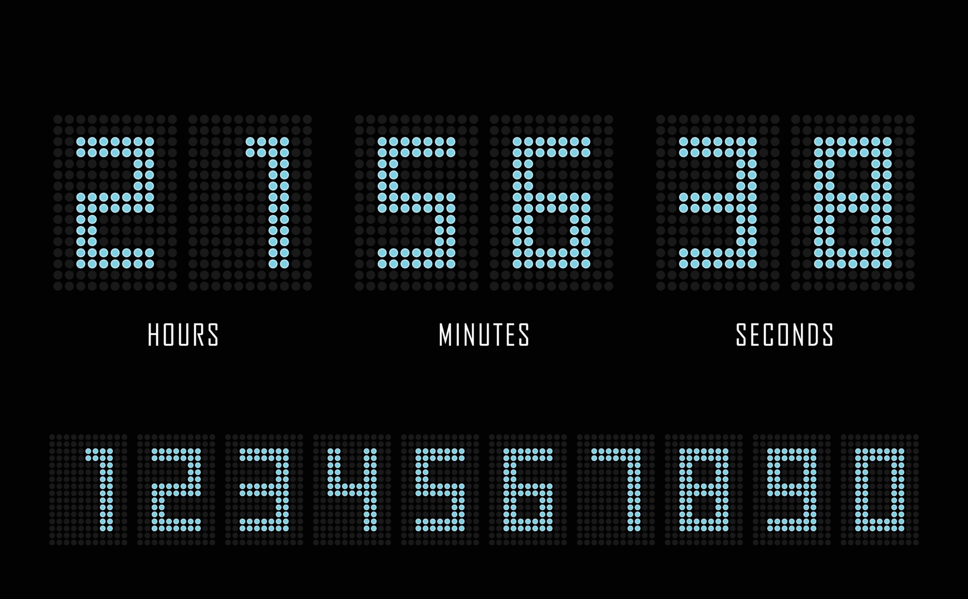 Countdown website flat template digital clock timer background. 1958537 ...