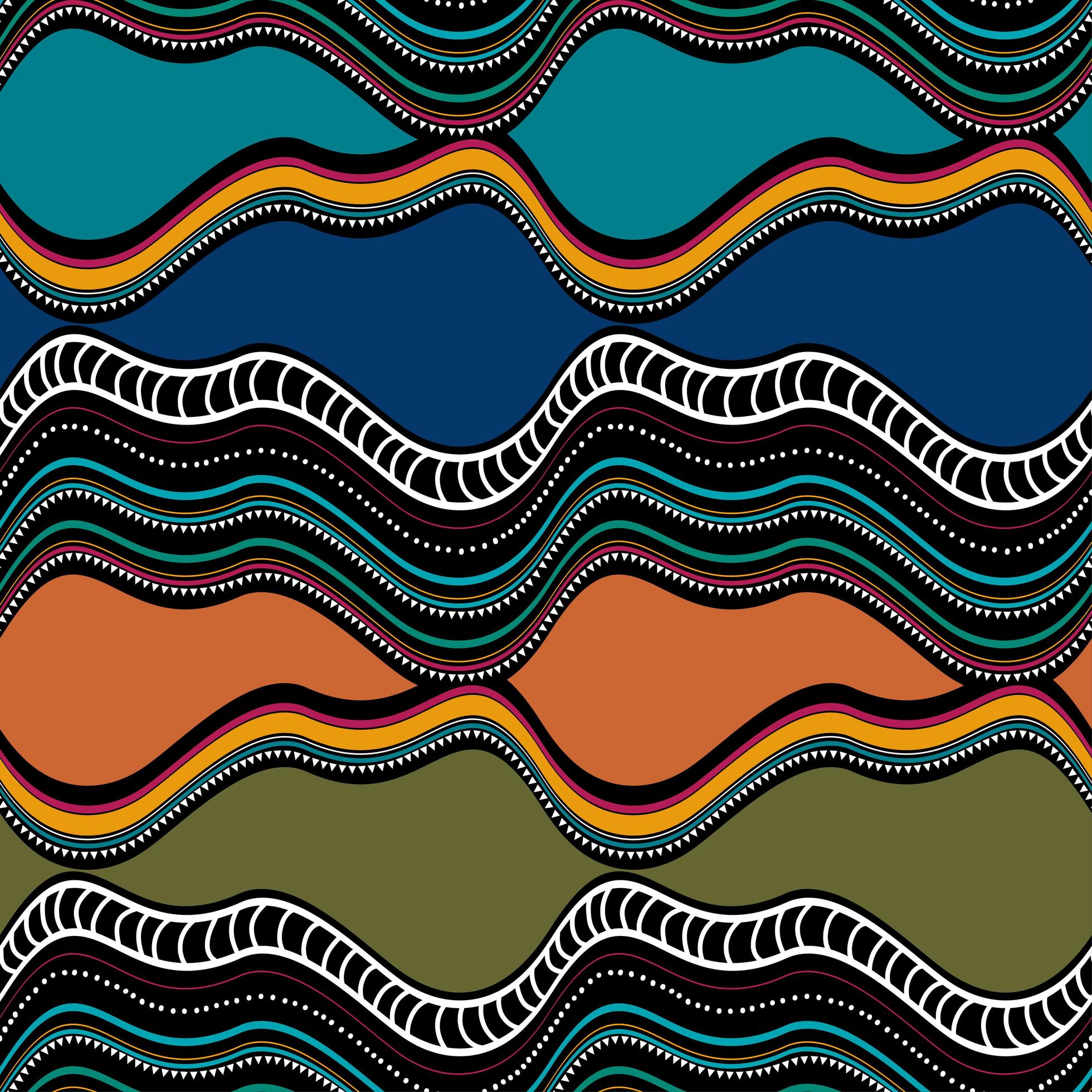 Hand drawn waves abstract seamless pattern. 1962424 Vector Art at Vecteezy