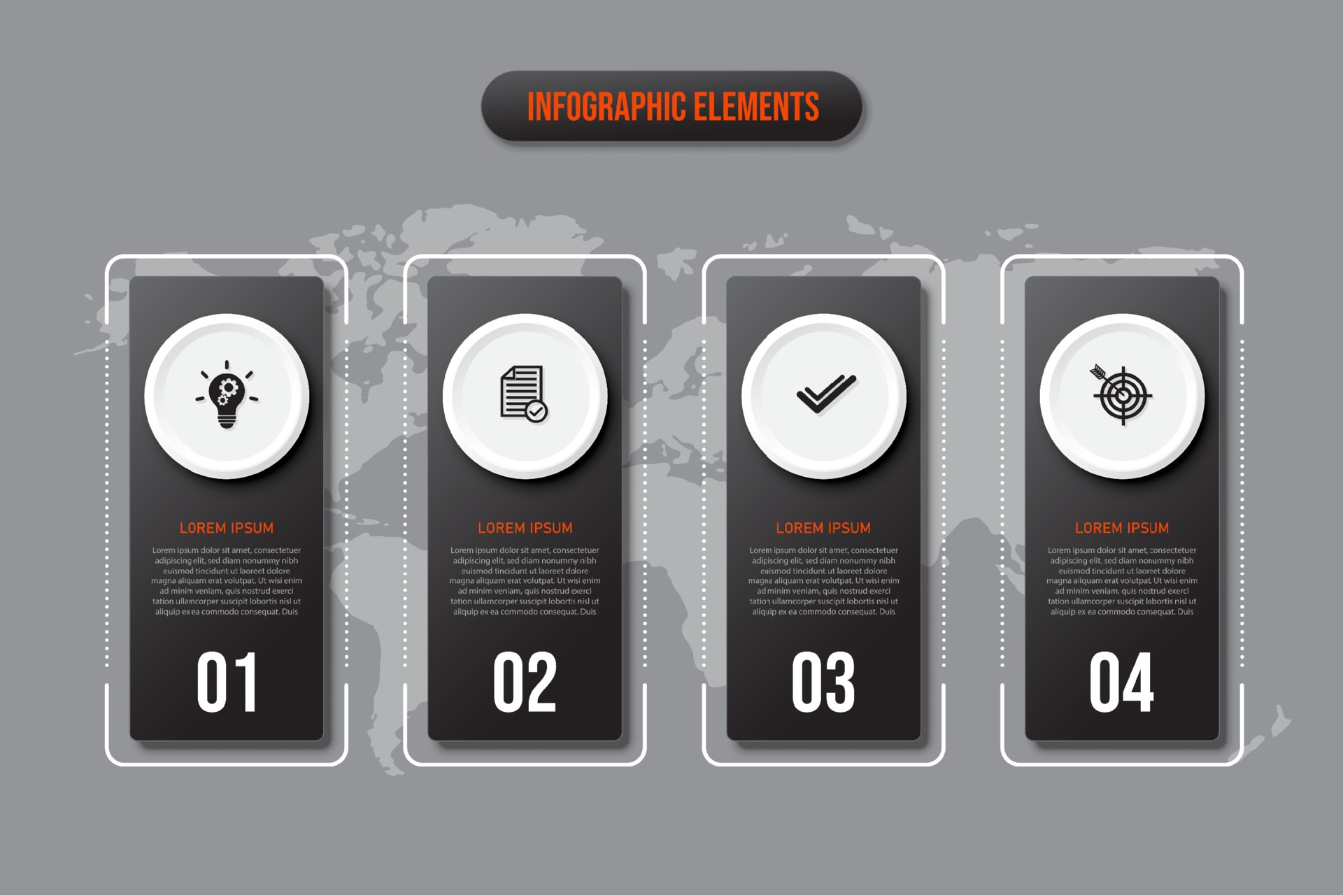 Black rectangular infographics elements 1963358 Vector Art at Vecteezy