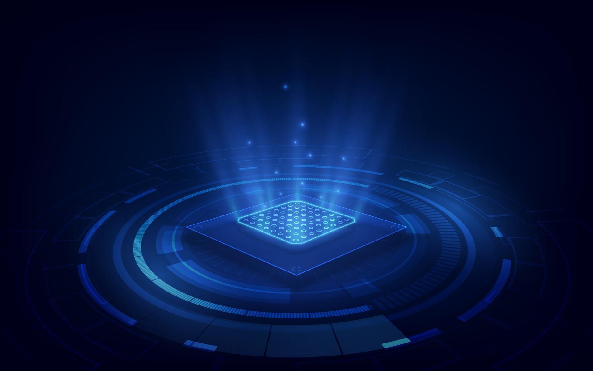 Abstract technology chip processor background circuit board and html ...