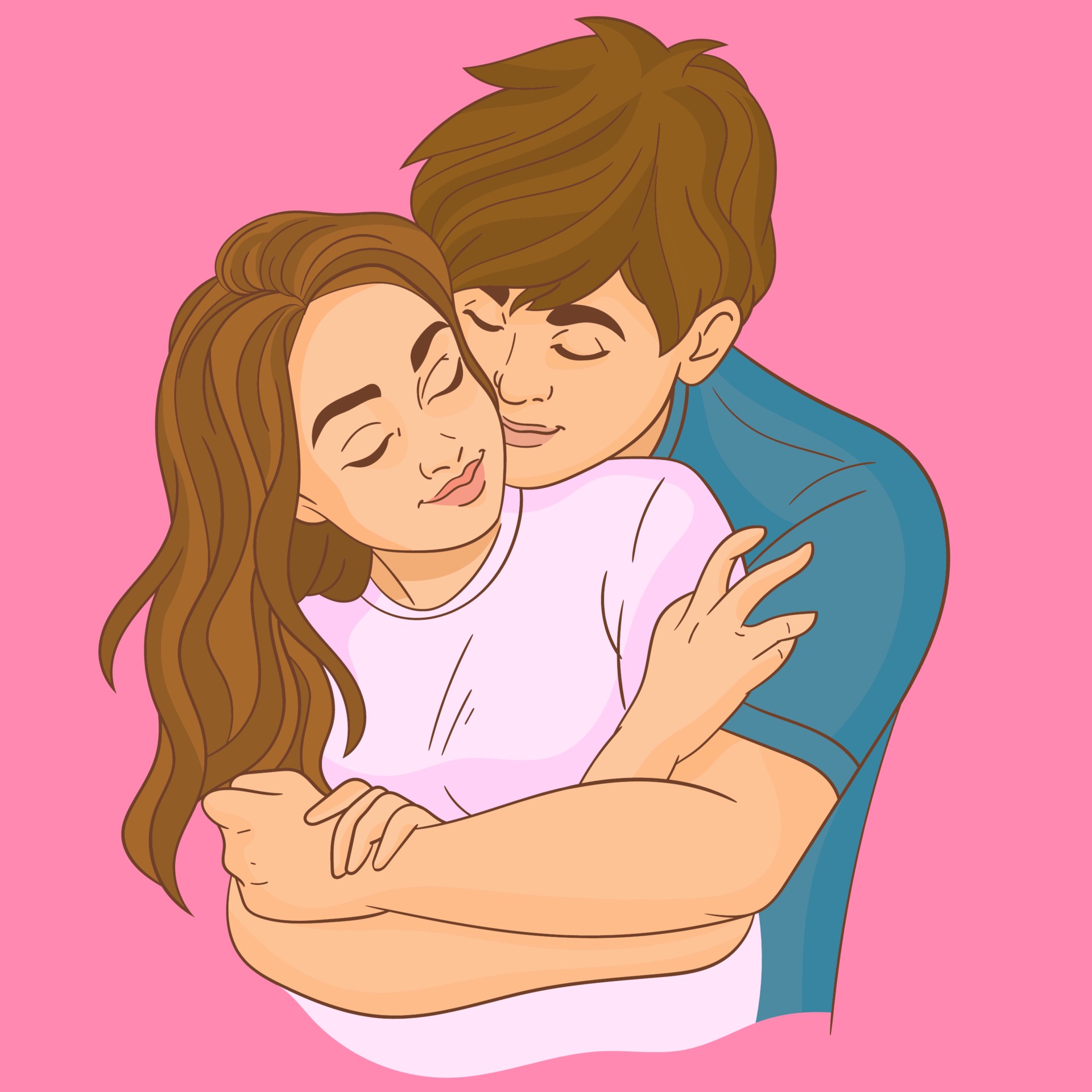 Couple Hug Vector Art Icons And Graphics For Free Download