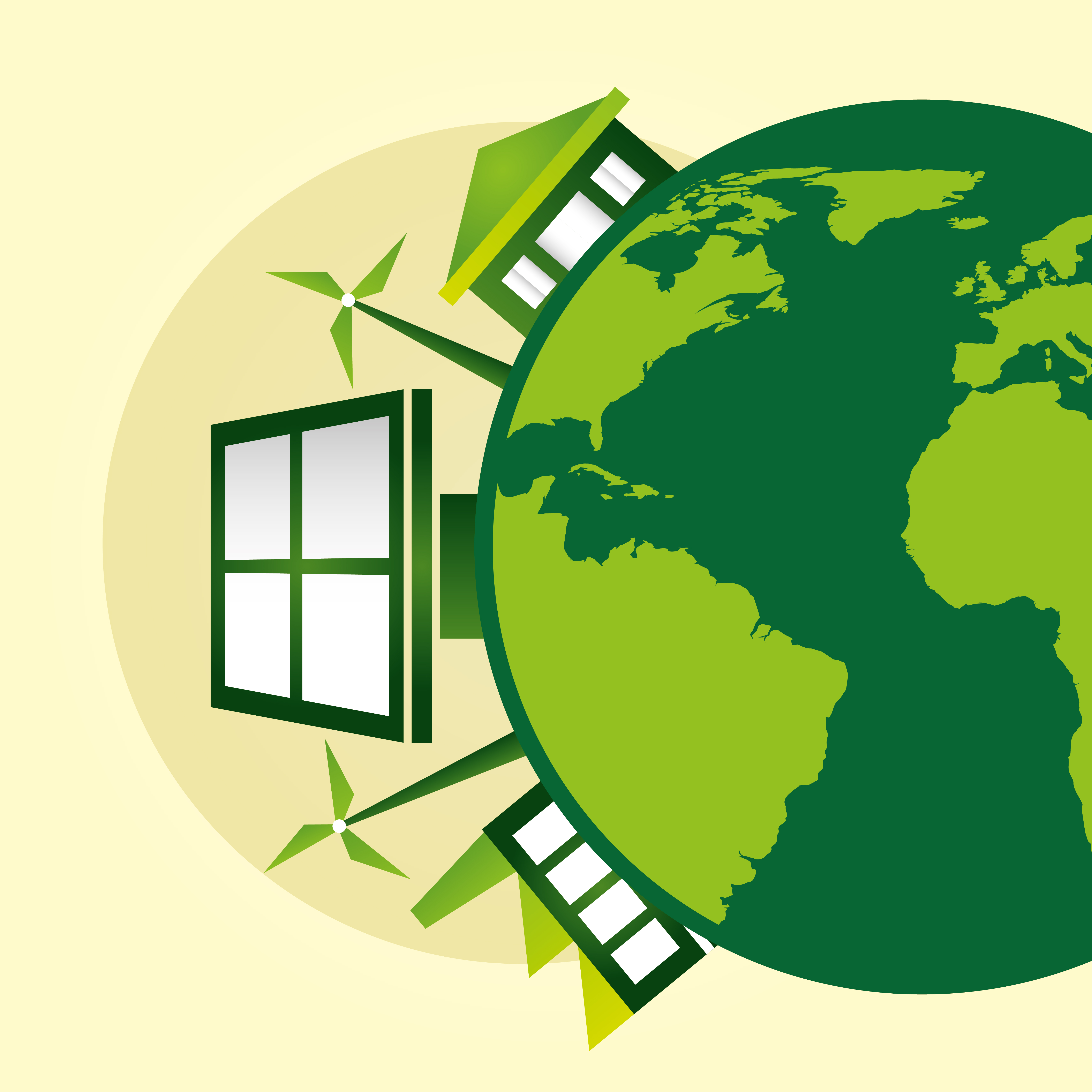Eco Friendly Poster With Planet Earth And Panel Solar 1968853 Vector