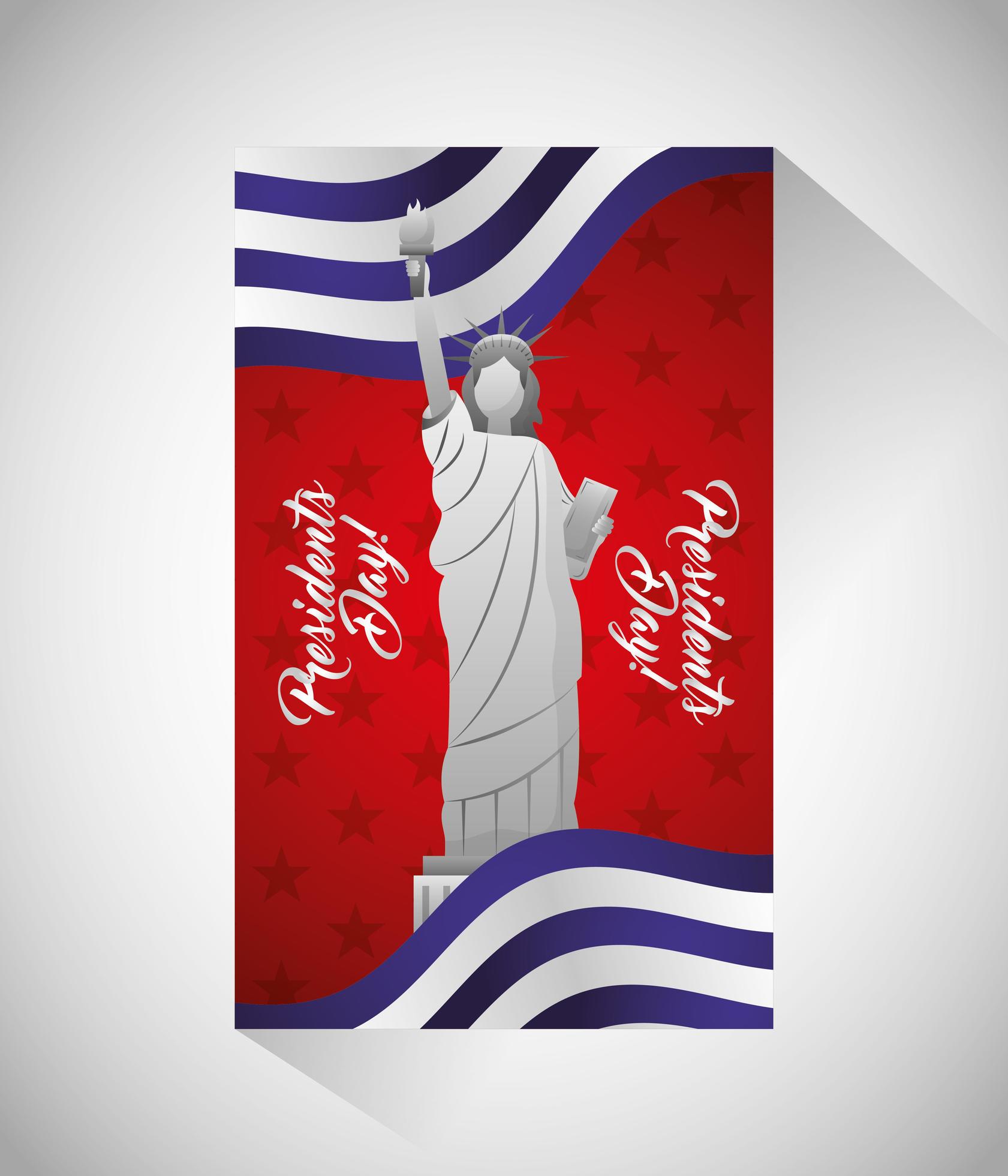 Happy presidents day celebration poster with American statue 1968954 ...