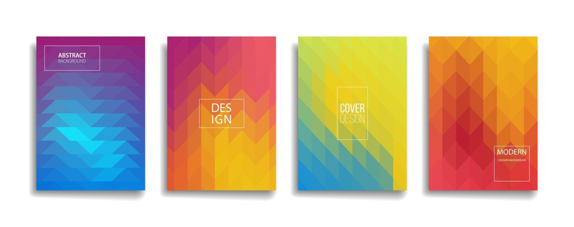 Bright Gradient Color Abstract Line Pattern Background Cover Design