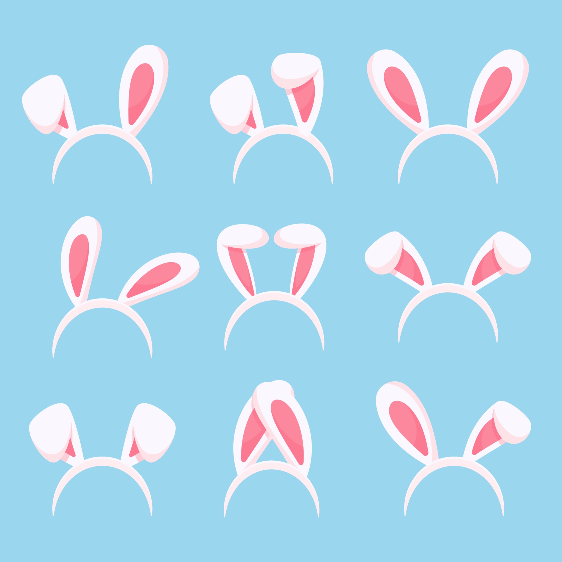 Cute bunny ears headband in various shapes Easter bunny costume ...