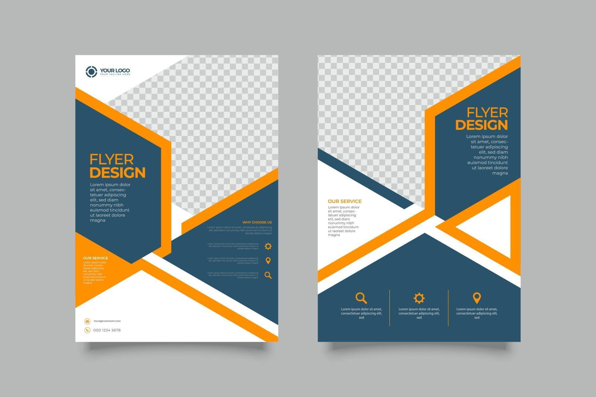 Simple flyer business brochure template design 1969465 Vector Art at ...