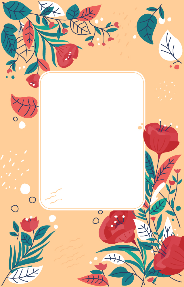 Floral Spring Leaves Background with Roses 1973486 Vector Art at Vecteezy