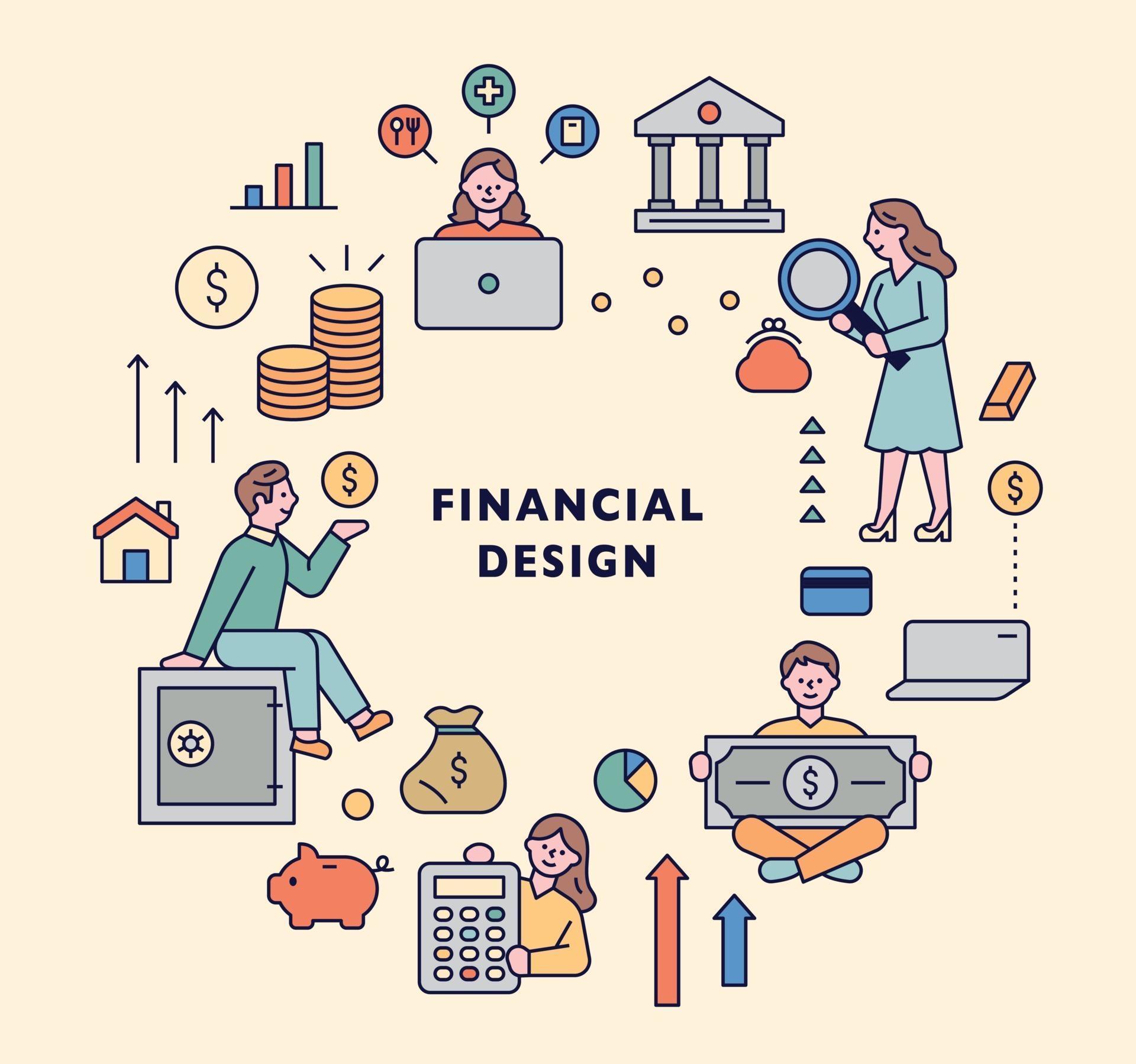 Financial icon set. 1974648 Vector Art at Vecteezy