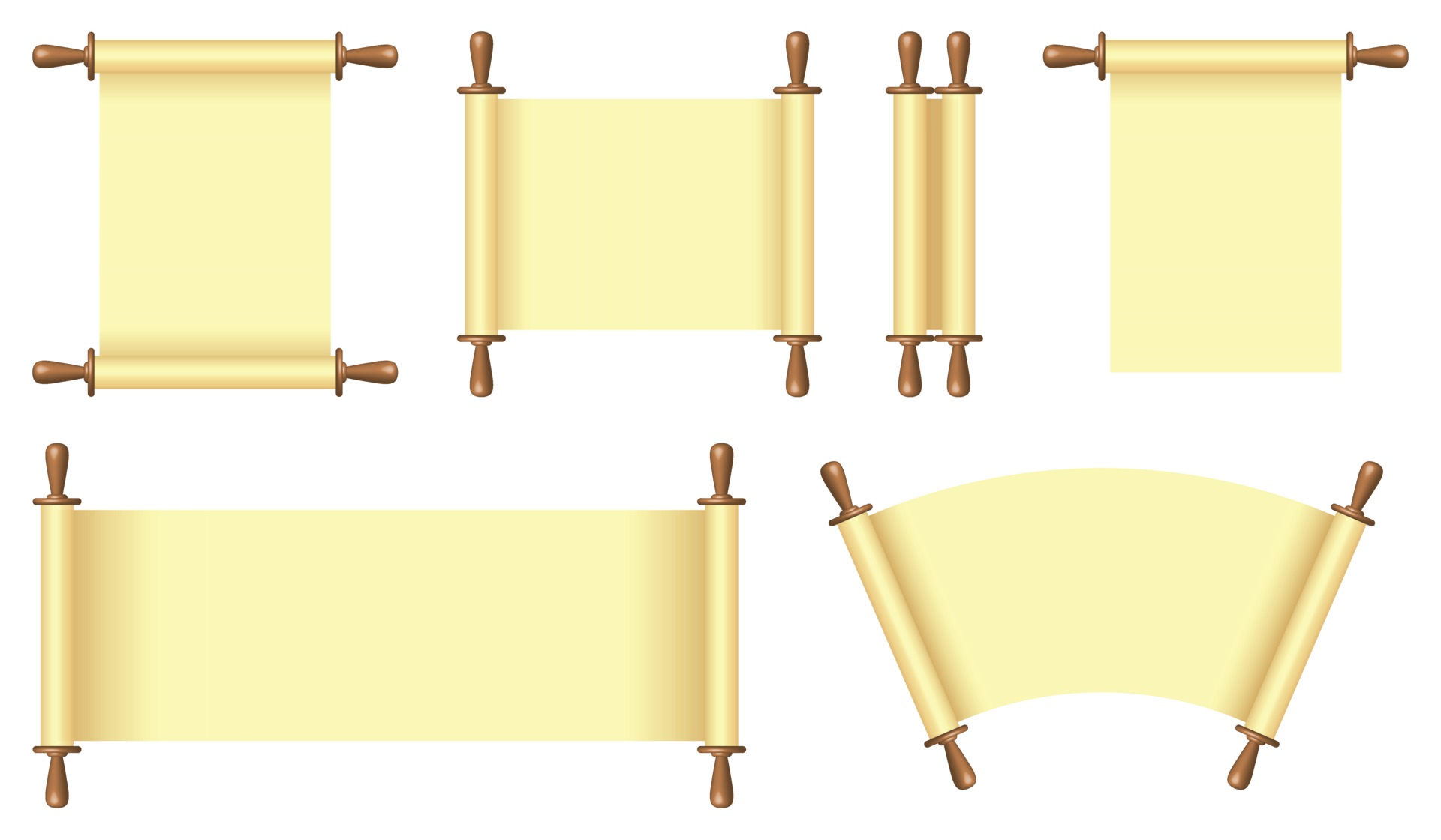 Blank paper scroll vector illustration isolated on white 1977270 Vector ... Blank paper scroll vector illustration isolated on white 1977270 Vector ...