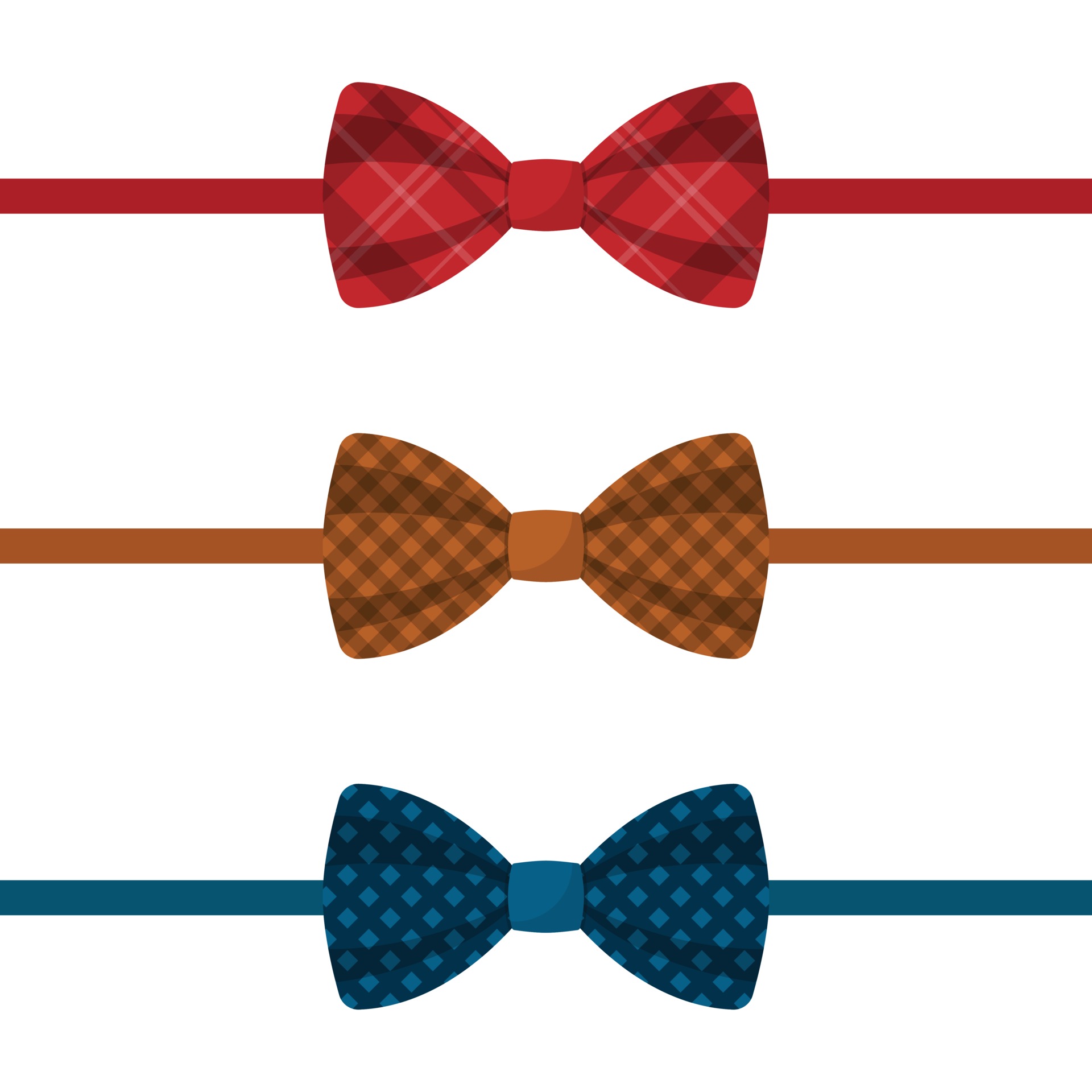 Set of colored bow ties vector illustration 1977569 Vector Art at Vecteezy