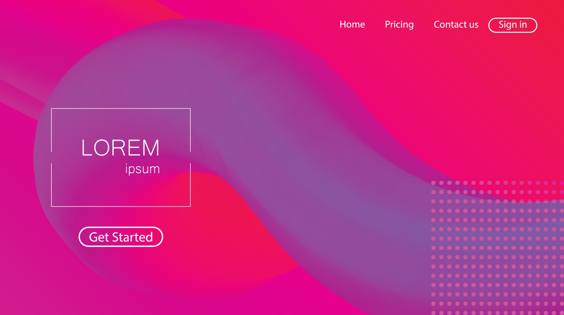 Website abstract background. Bright colorful dynamic shapes landing ...