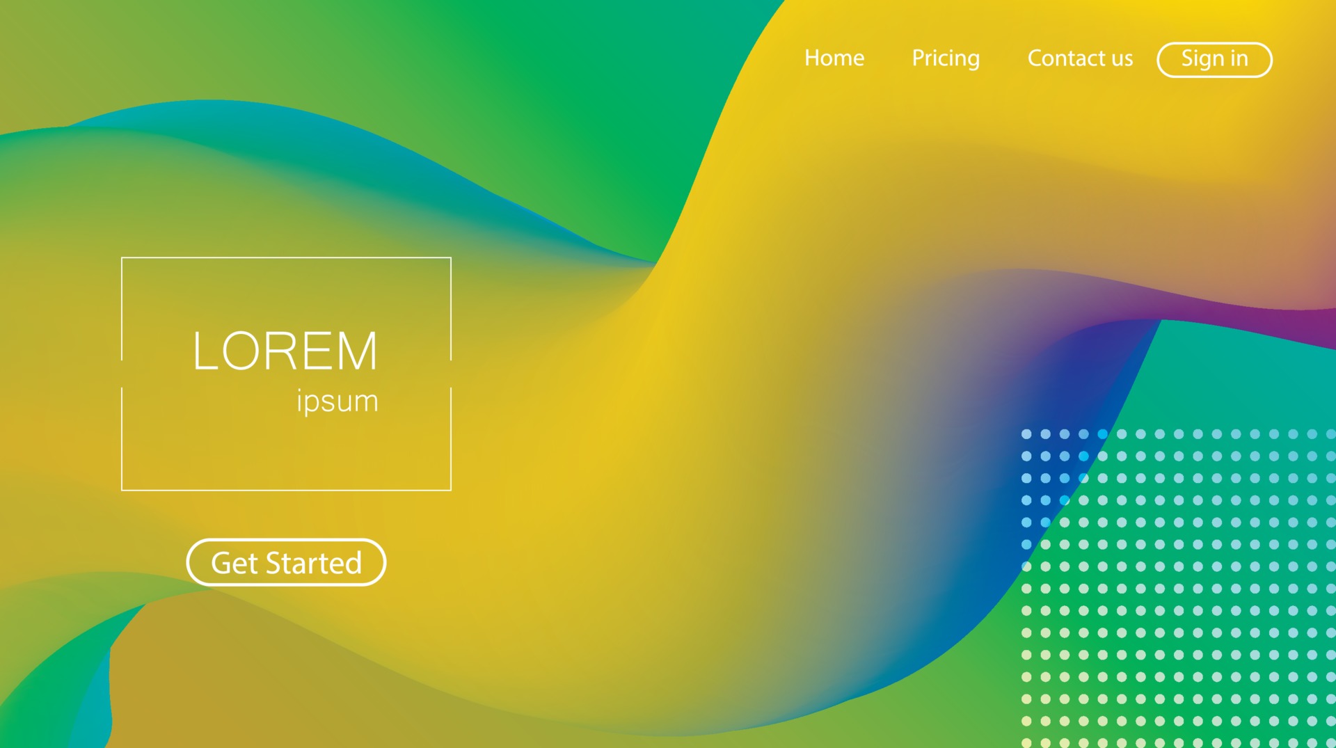 Website abstract background. Bright colorful dynamic shapes landing ...