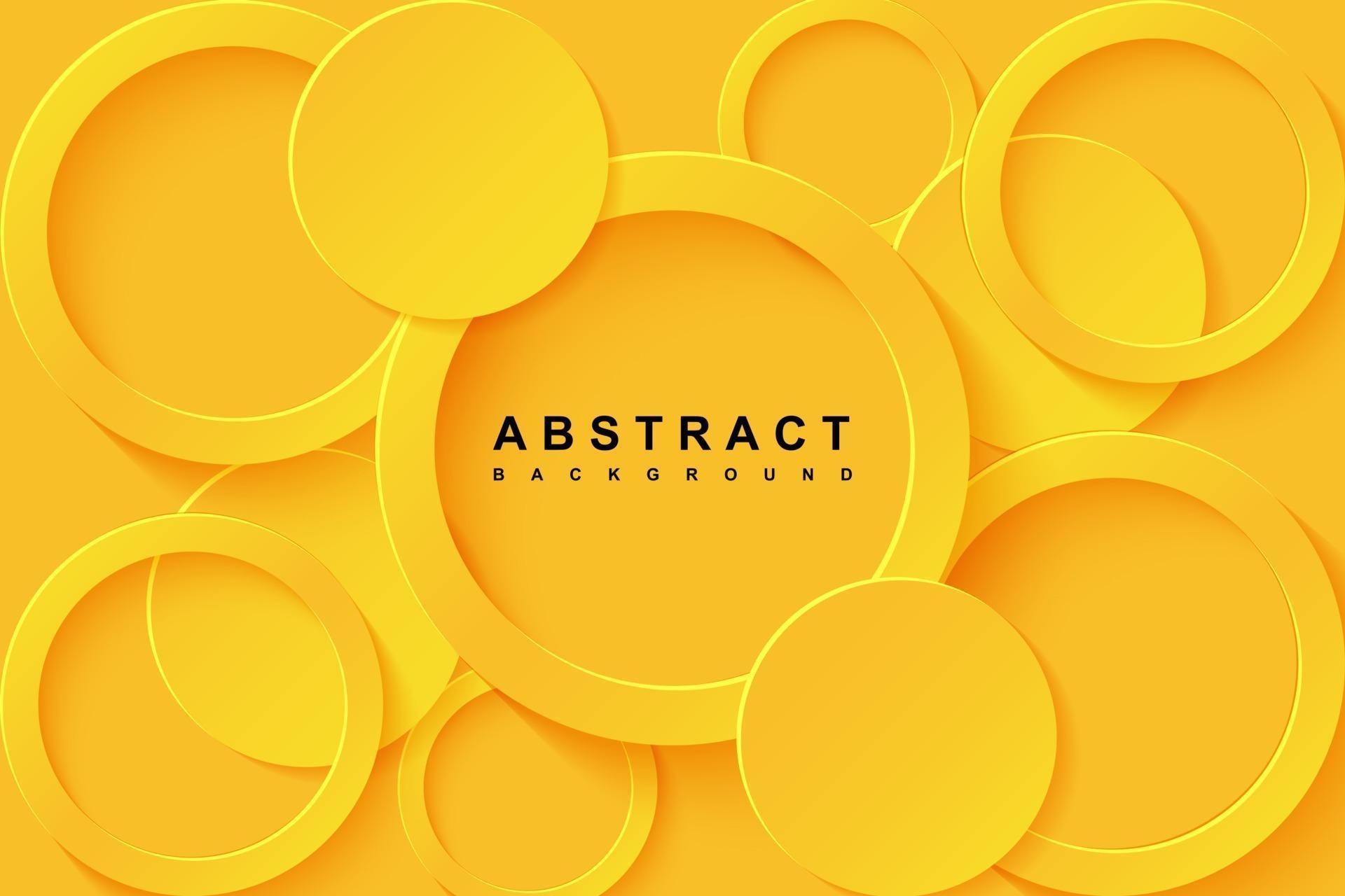Abstract Background with 3d circle yellow papercut layer 1984634 Vector Art at Vecteezy