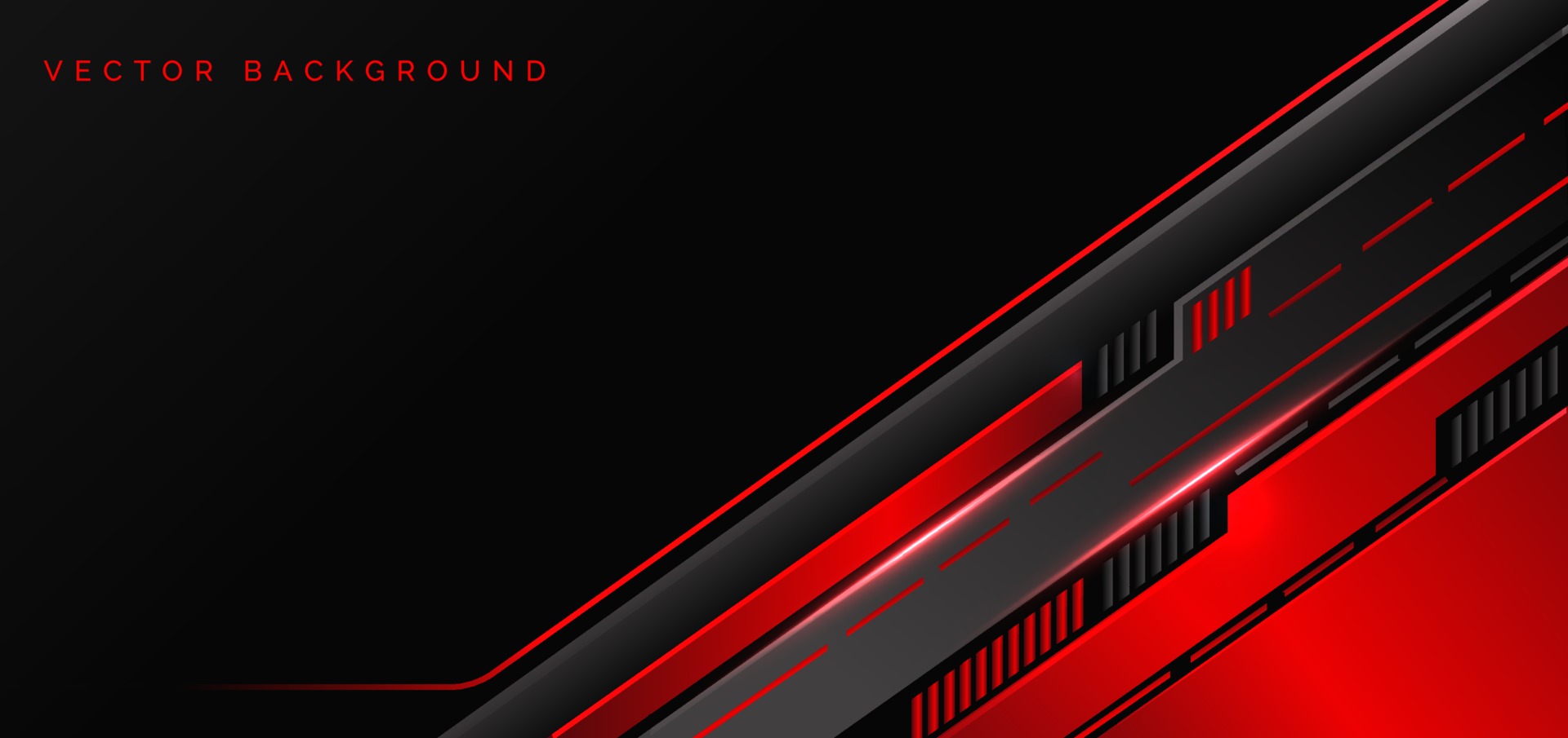 Abstract technology geometric red and black color with red light on ... Abstract technology geometric red and black color with red light on ...