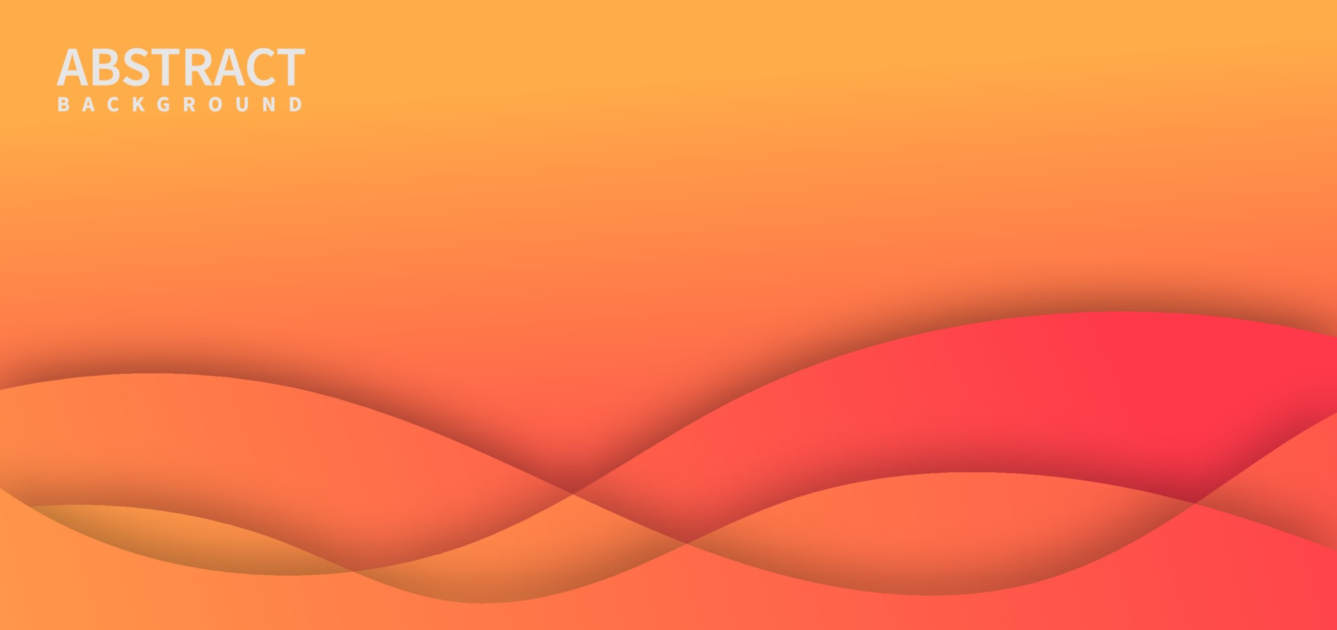 Abstract Orange Gradient Curve Water Wave Overlapping Layer Background