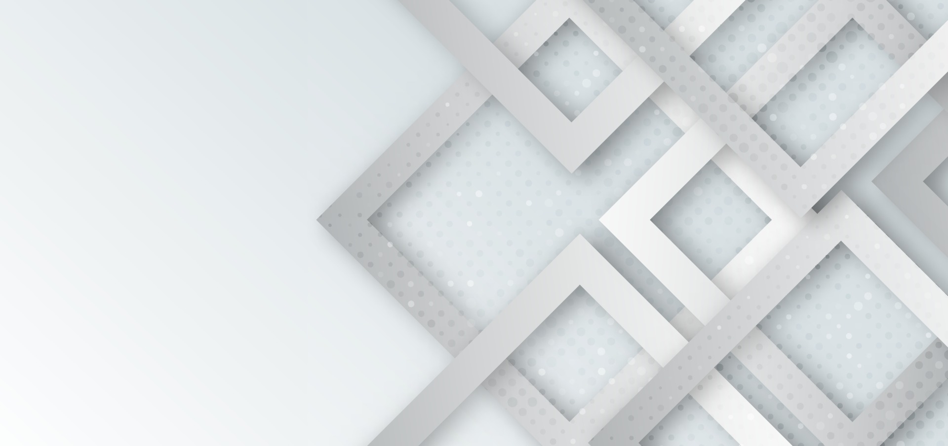 Abstract Grey And White Geometric Square Shape Overlapping With Dot