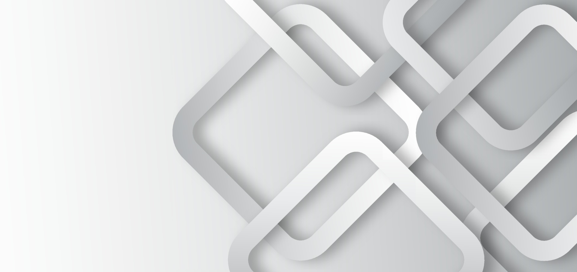 Abstract Grey And White Geometric Square Shape Overlapping With Shadow