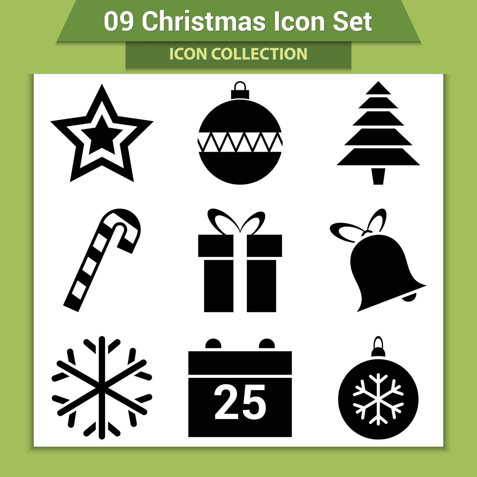 Christmas and new year icons set 1987961 Vector Art at Vecteezy