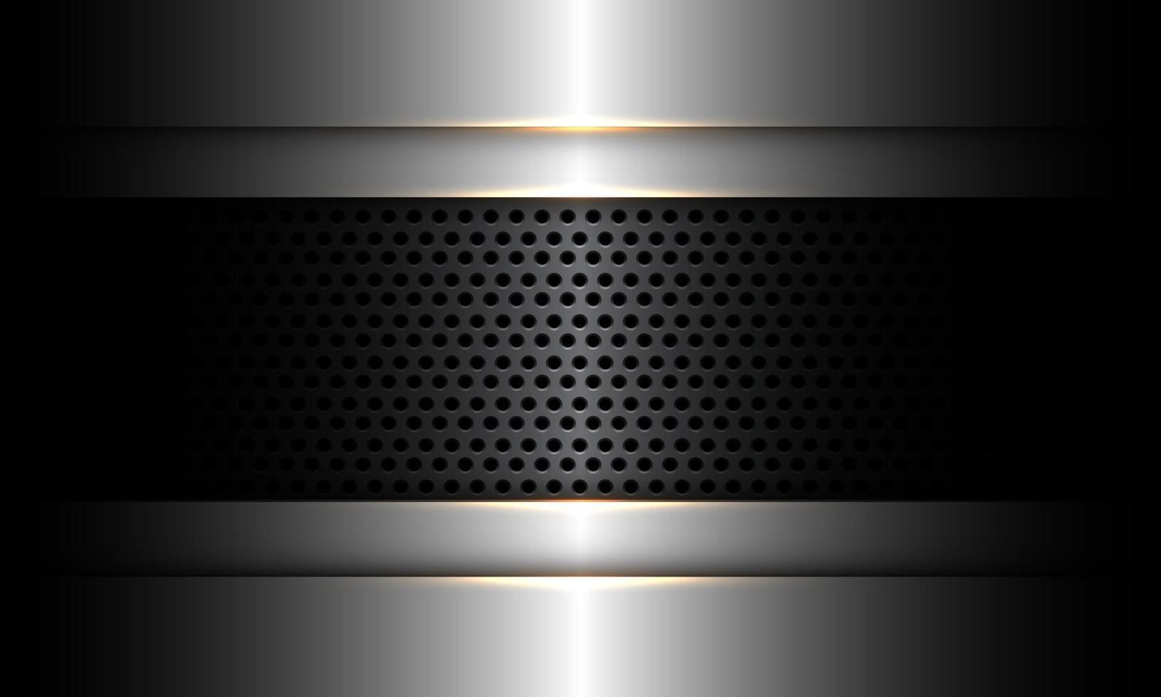 Abstract dark grey metallic circle mesh banner on silver design modern ... Abstract dark grey metallic circle mesh banner on silver design modern ...