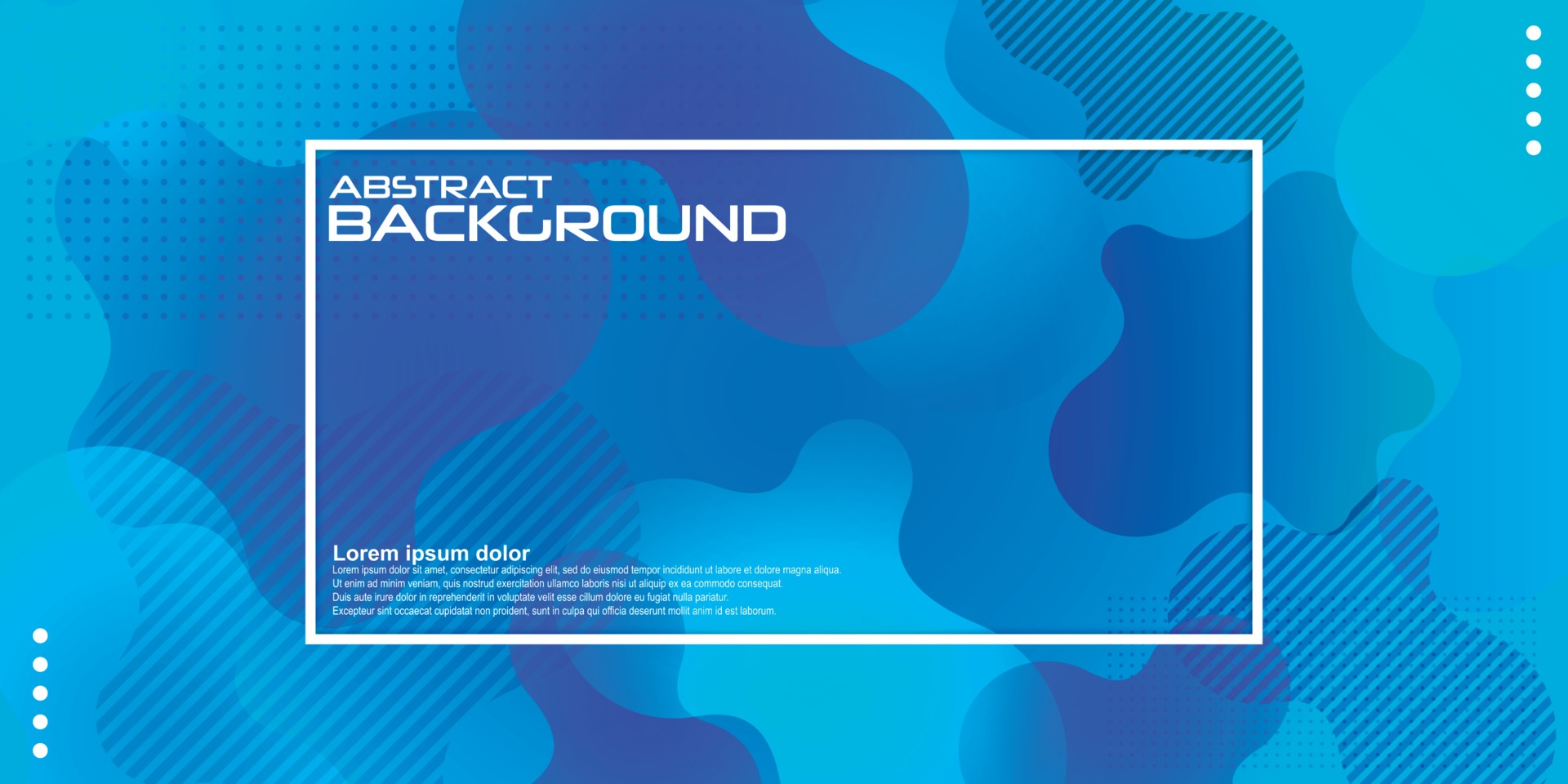 Blue Liquid Color Background Dynamic Textured Geometric Element Design With Dots Decoration