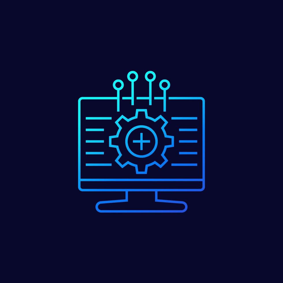 Framework, vector line icon with gradient 1990074 Vector Art at Vecteezy