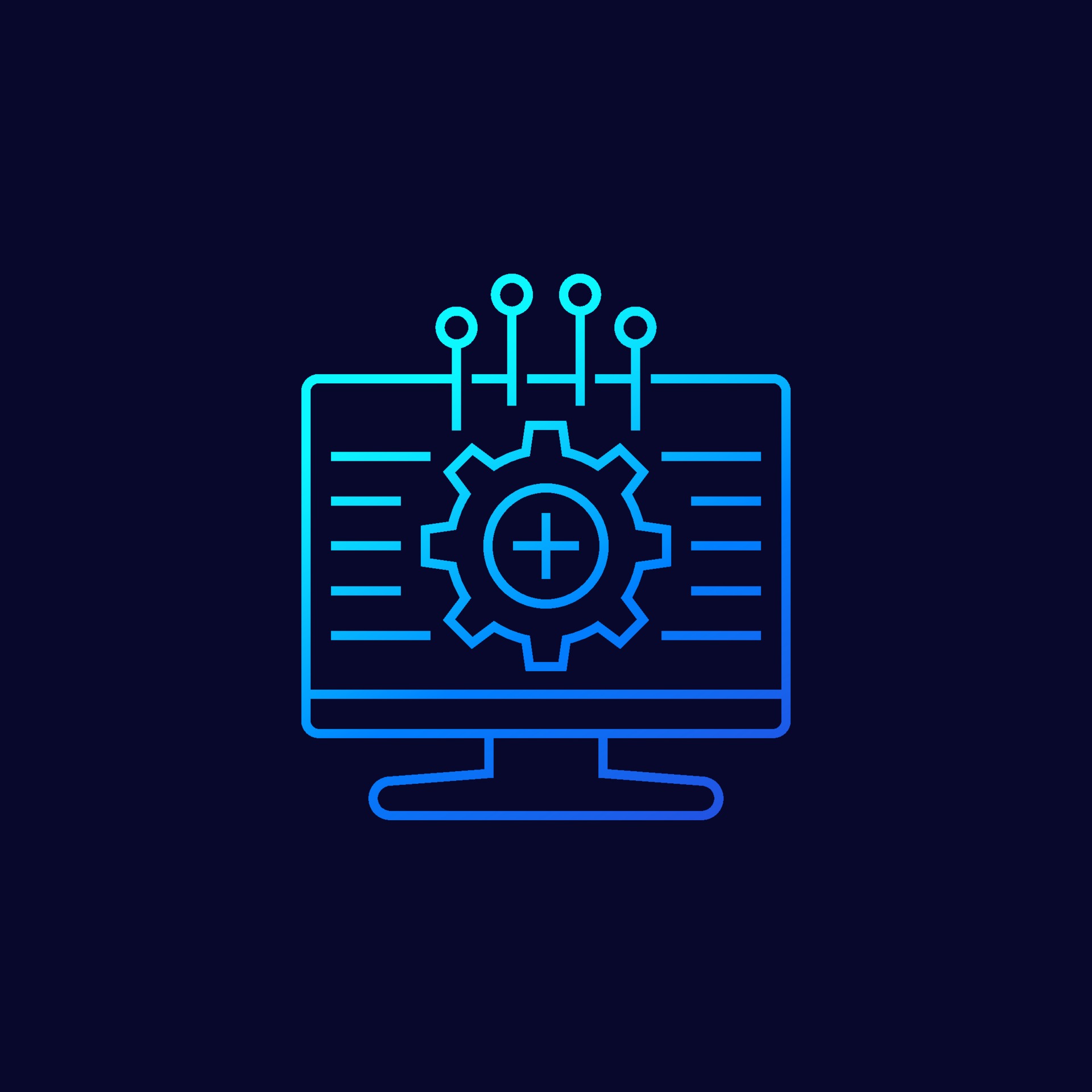 Framework, vector line icon with gradient 1990074 Vector Art at Vecteezy