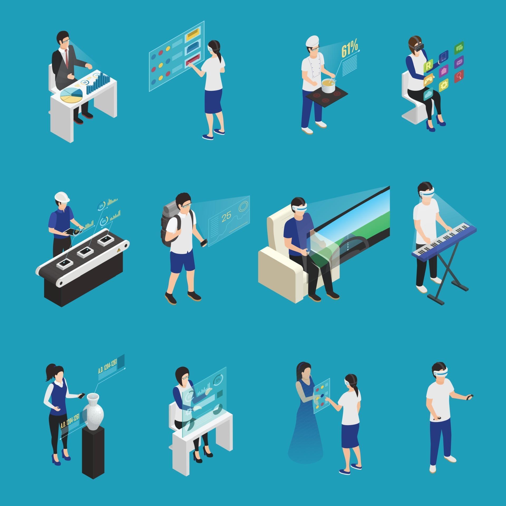 augmented reality isometric people icons 1992098 Vector Art at Vecteezy augmented reality isometric people icons 1992098 Vector Art at Vecteezy