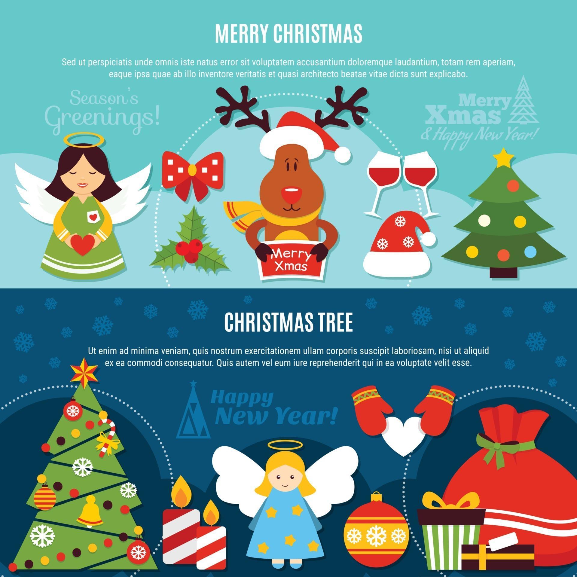 Christmas flat vector illustration 1992647 Vector Art at Vecteezy
