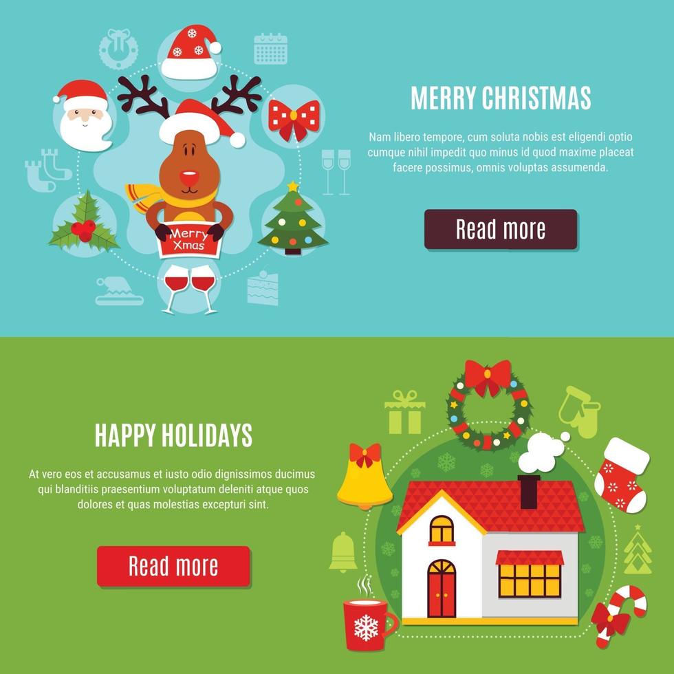 Christmas flat vector illustration 1992751 Vector Art at Vecteezy