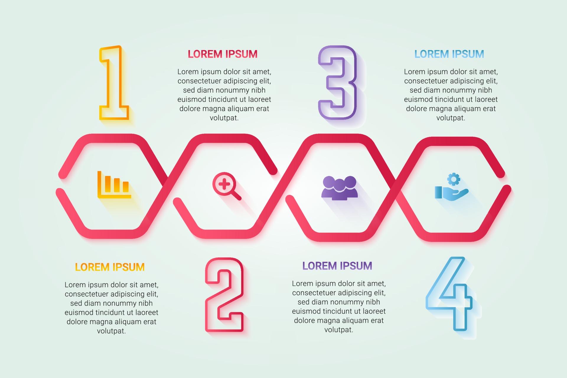 Infographic Workflow Process Chart Template for Data Visualization ...