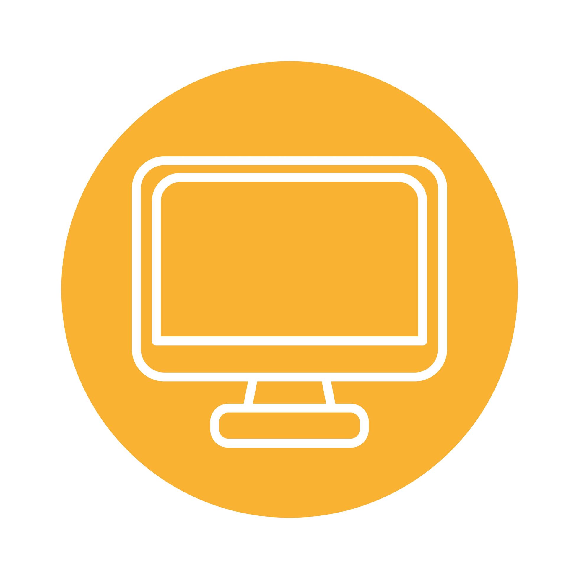 desktop computer display block style icon 1999020 Vector Art at Vecteezy