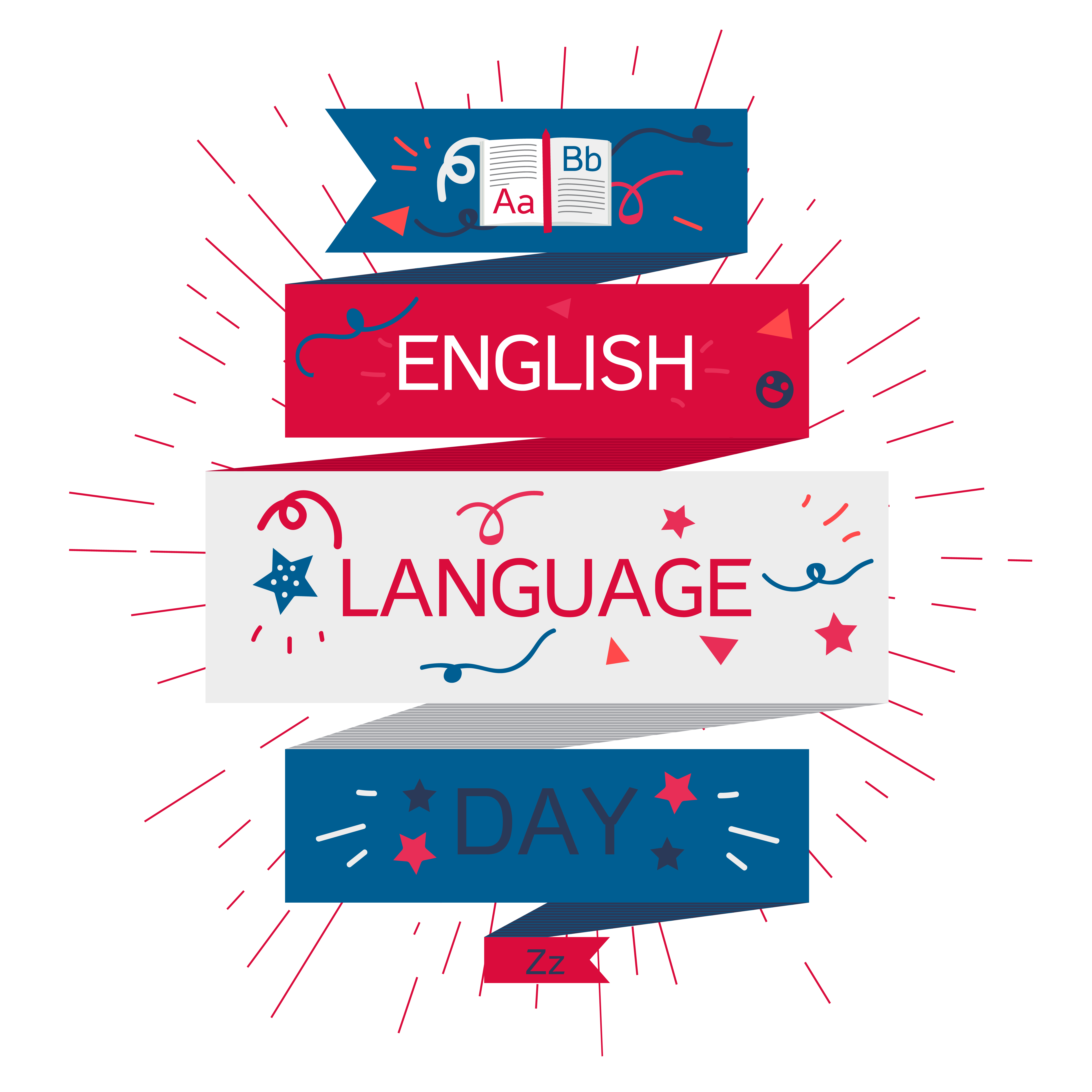 English Language Day Banner 2001584 Vector Art at Vecteezy