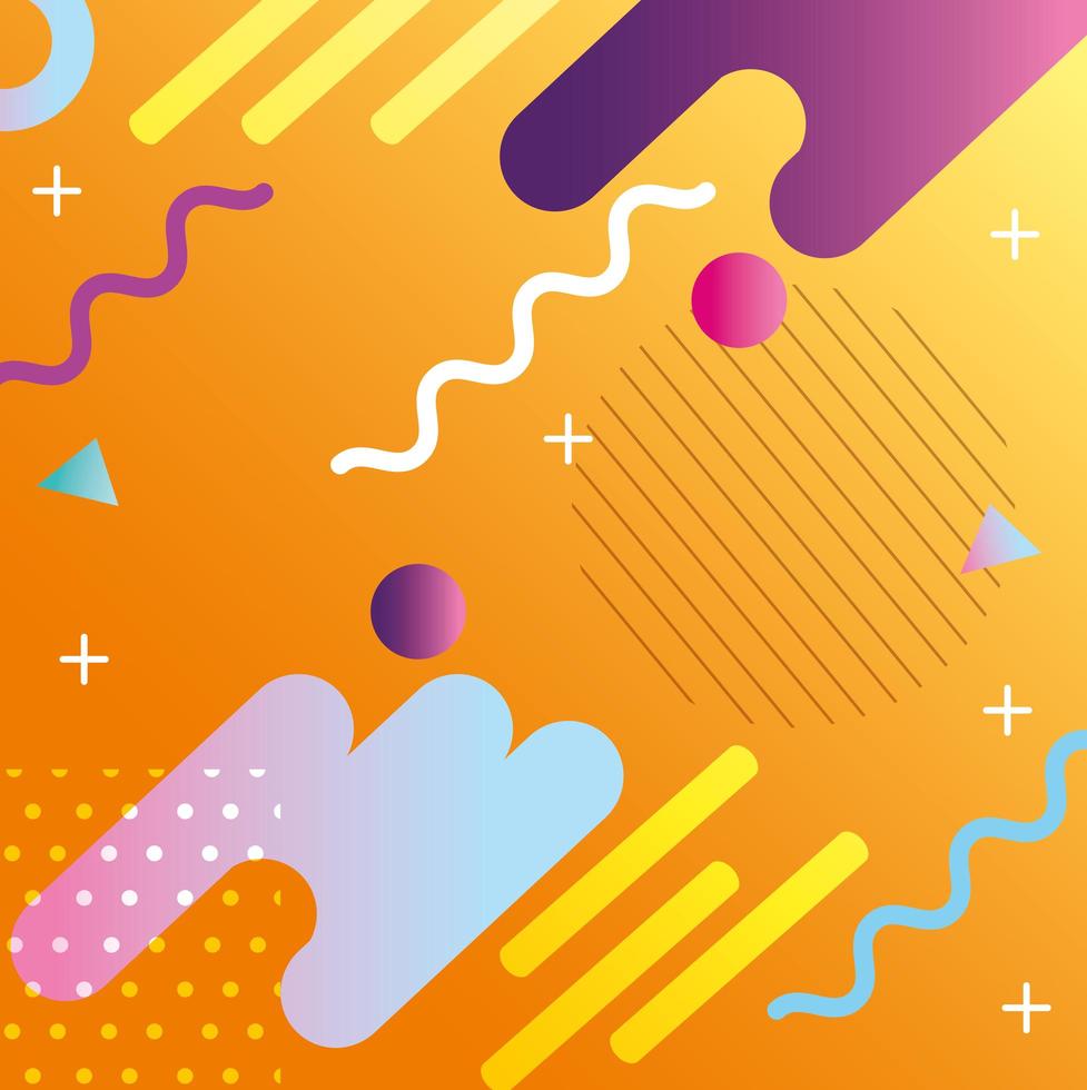 colorful geometric and abstract background with icons 2002147 Vector ...