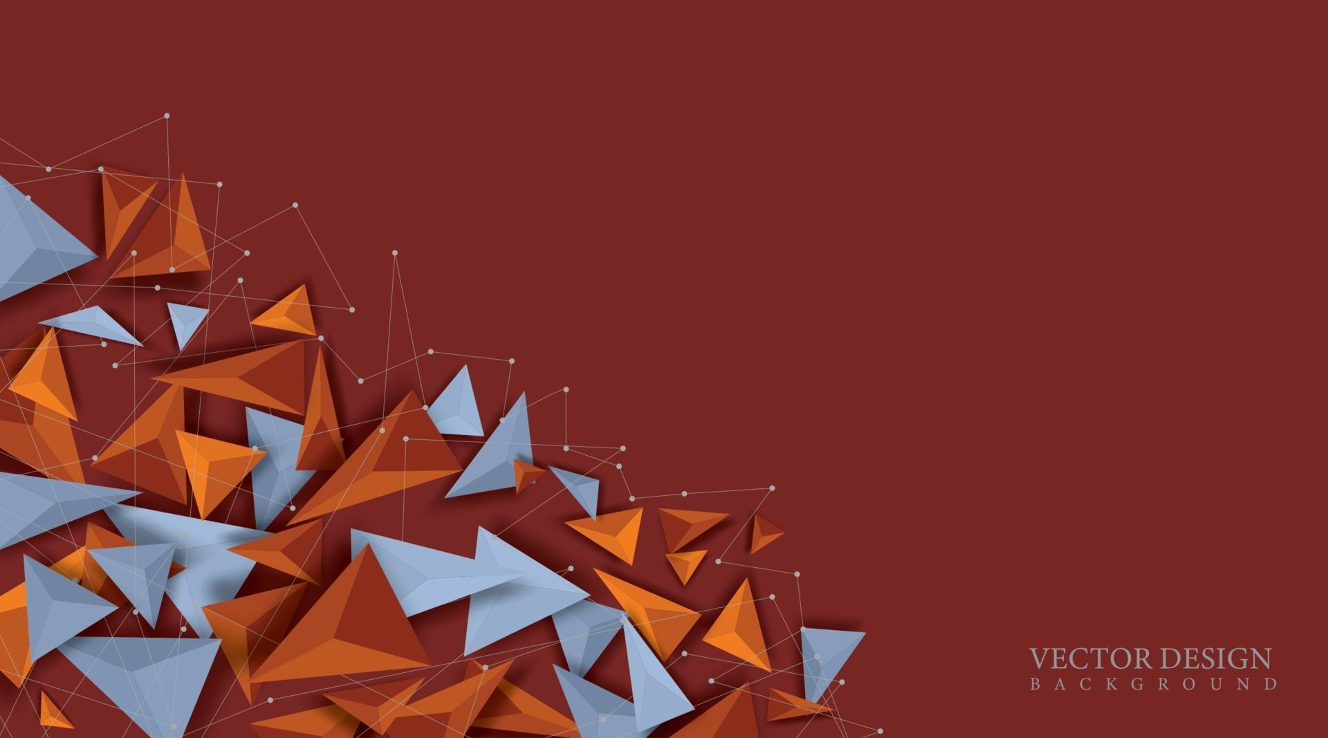 Design triangle shape 3d realistic. Futuristic Space. Vector background illustration 2004582 ...