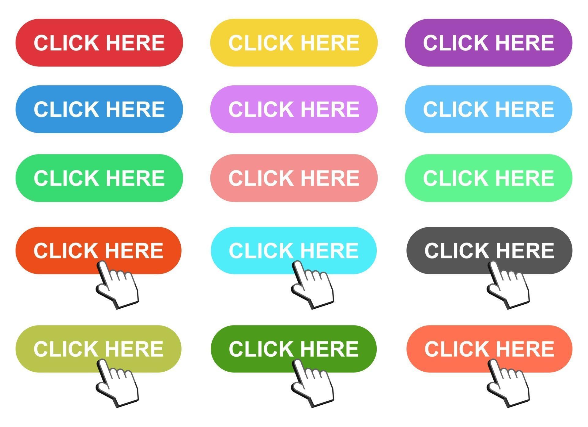 Click here button vector design illustration set isolated on white ...