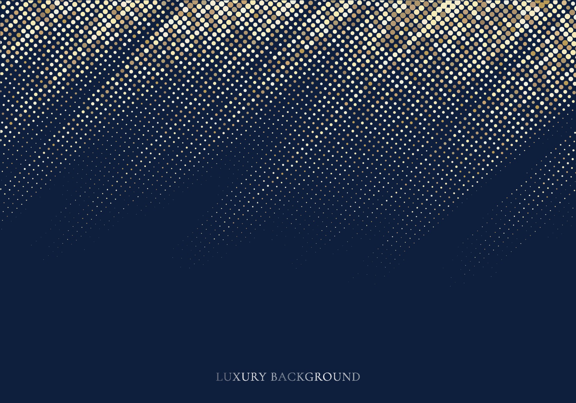 Abstract gold glitter shiny light halftone effect on dark blue ... Abstract gold glitter shiny light halftone effect on dark blue ...