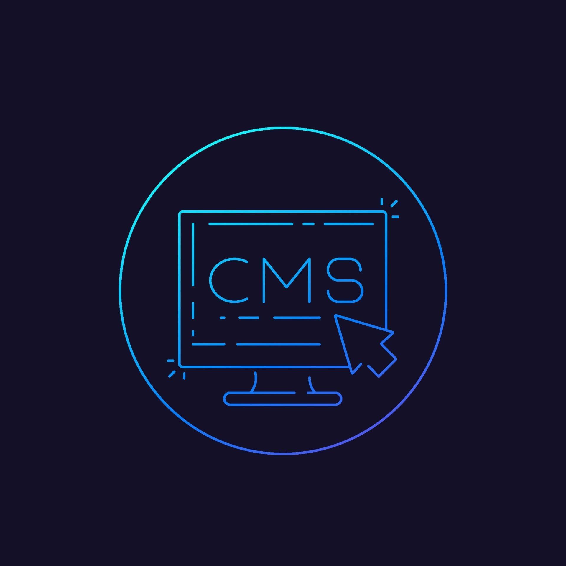 Cms Content Management System Icon Linear Vector Eps 2012336 Vector Art At Vecteezy