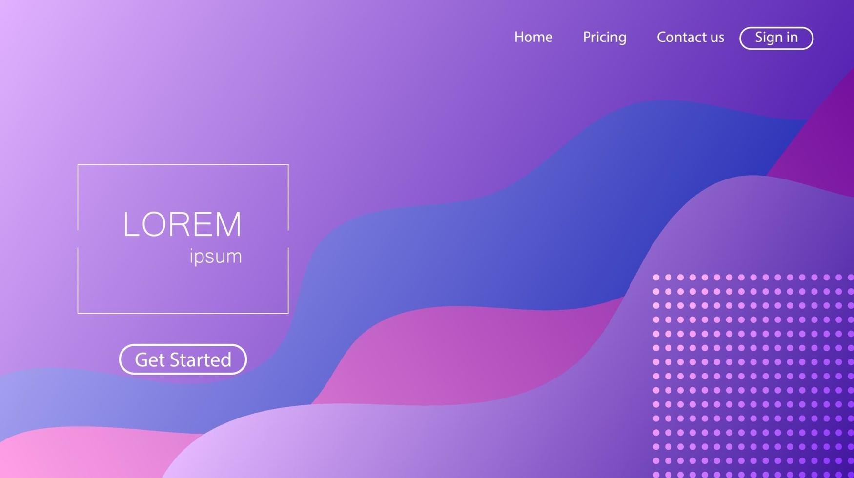 Website abstract background. Bright colorful dynamic shapes landing ...