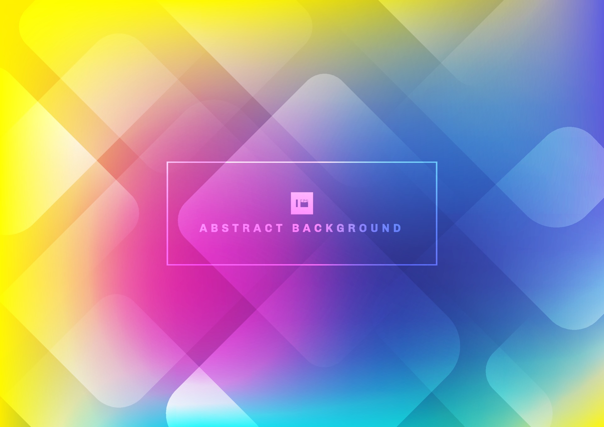 Abstract Geometric Square Shape Overlapping Layers On Colorful