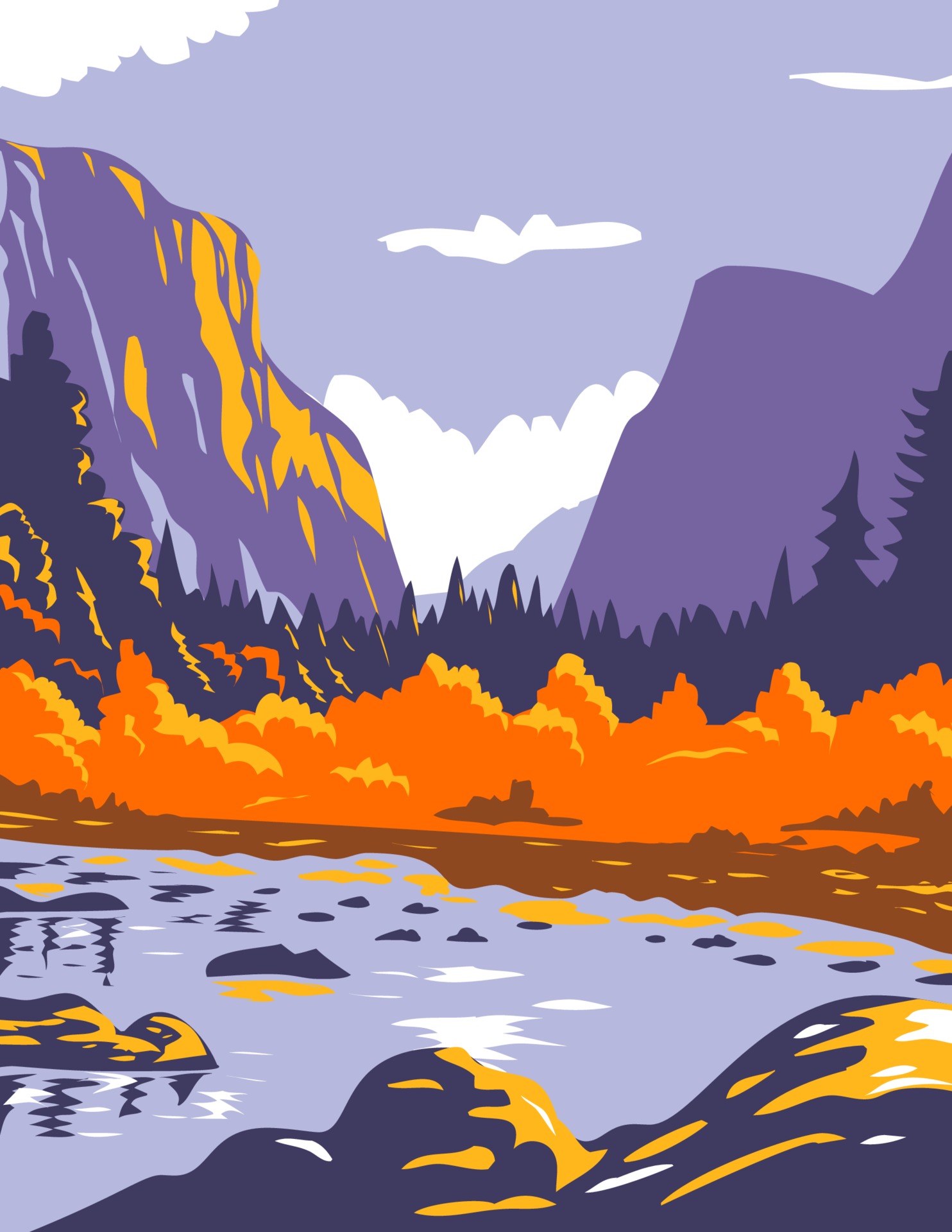 El Capitan Or El Cap During Fall In Yosemite National Park Sierra