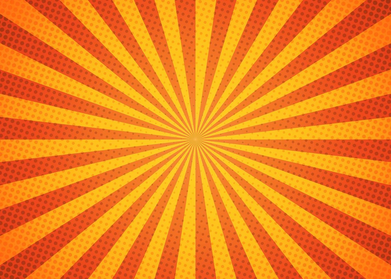 Beautiful Sunburst Background With Bright Yellow And Orange Color