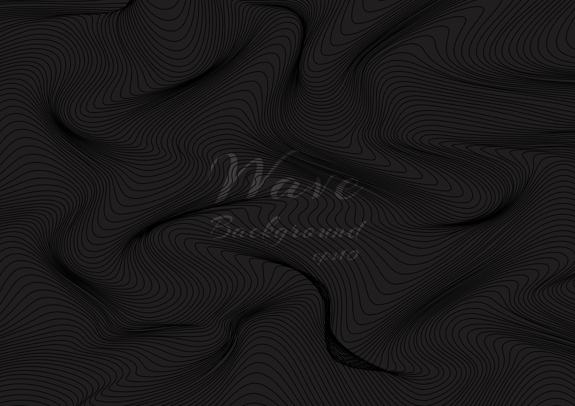 Abstract Black Wave Lines Pattern On Dark Background And Texture