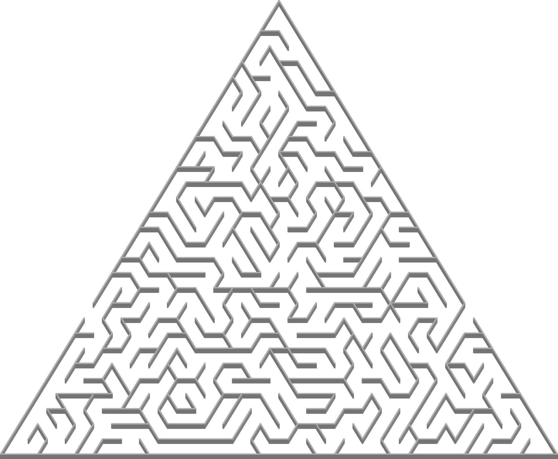 Vector pattern with a gray triangular 3D labyrinth. 2025842 Vector Art ...