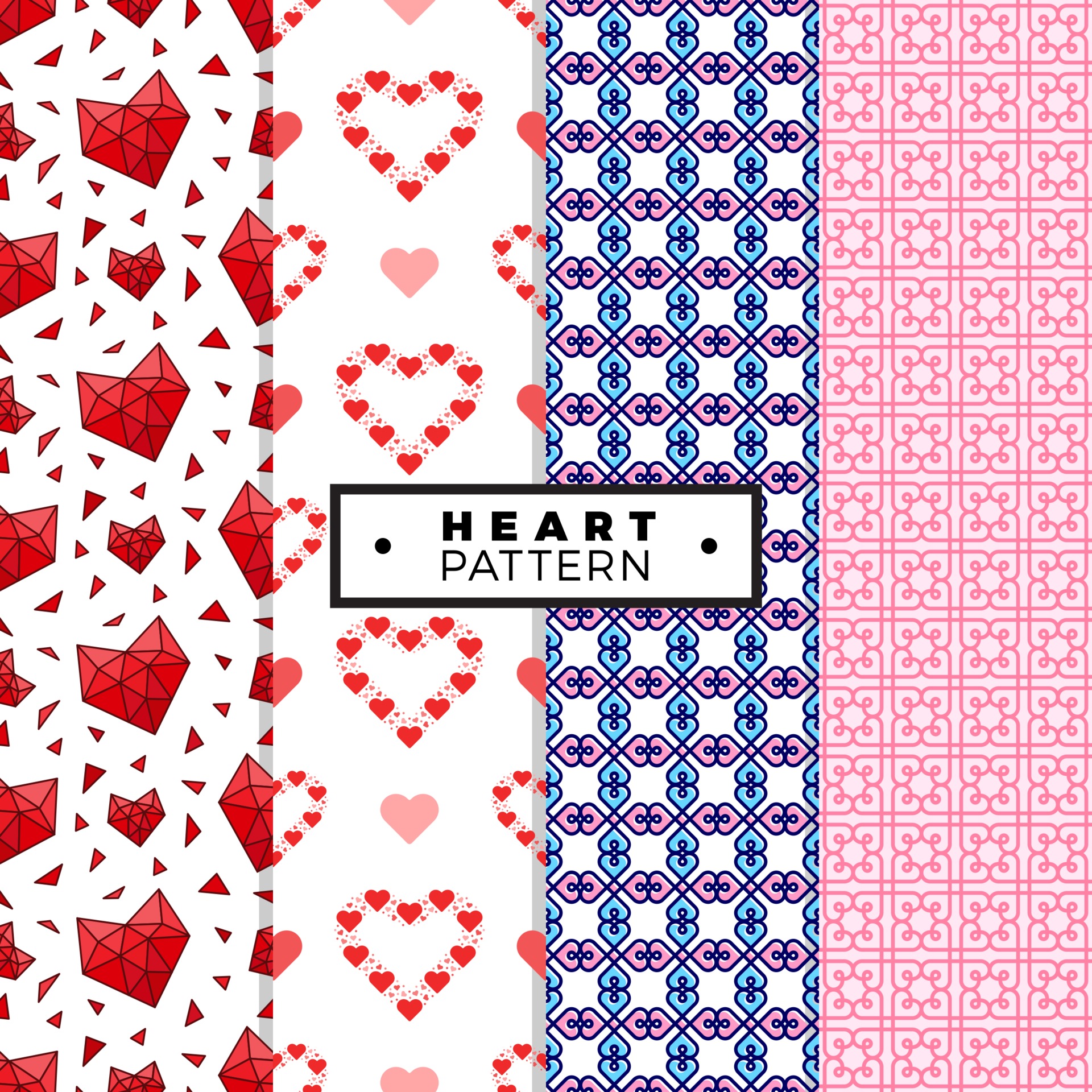 Valentine's day seamless pattern set 2026994 Vector Art at Vecteezy