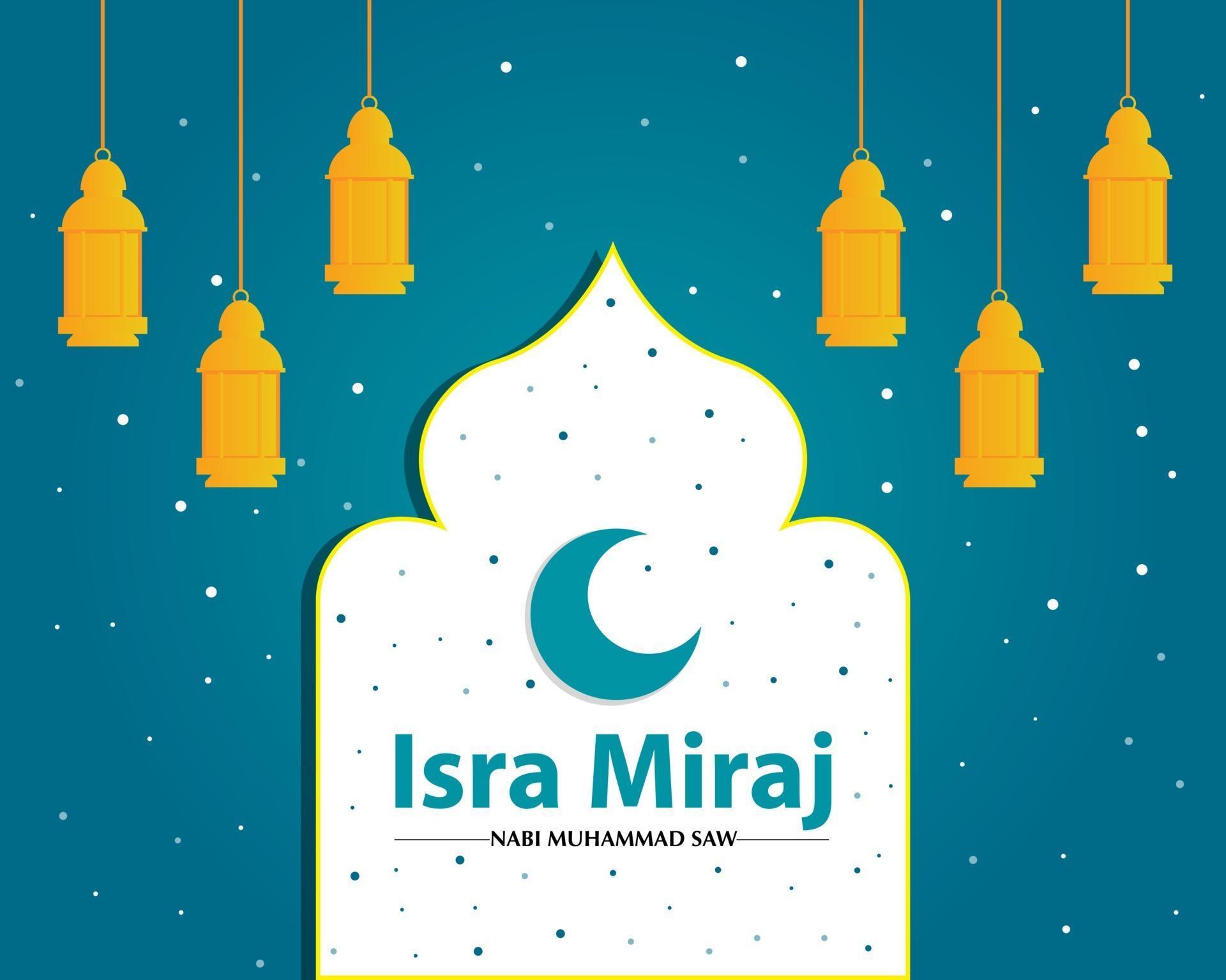 Isra And Miraj Background Template 2027133 Vector Art At Vecteezy