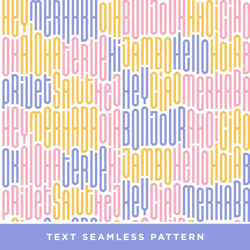hello in different languages seamless pattern 2031815 Vector Art at ...