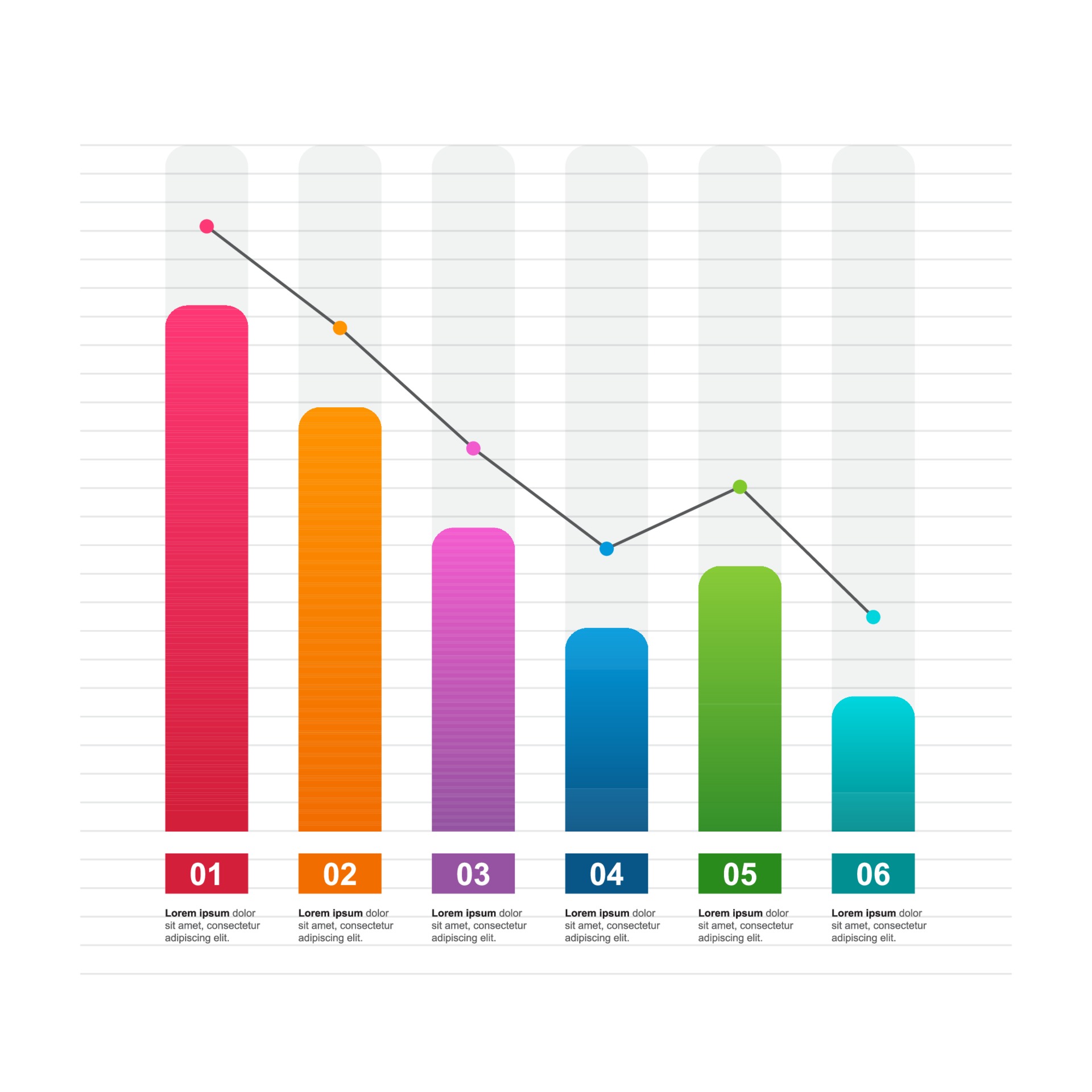 Decreasing Bar Chart Illustrating Economic Pressure or Financial Problems Infographic 2035561 ...