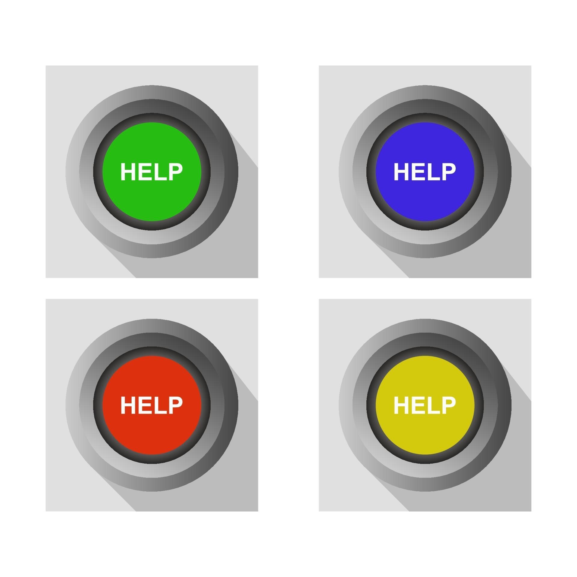 Help Button Set 2039425 Vector Art at Vecteezy