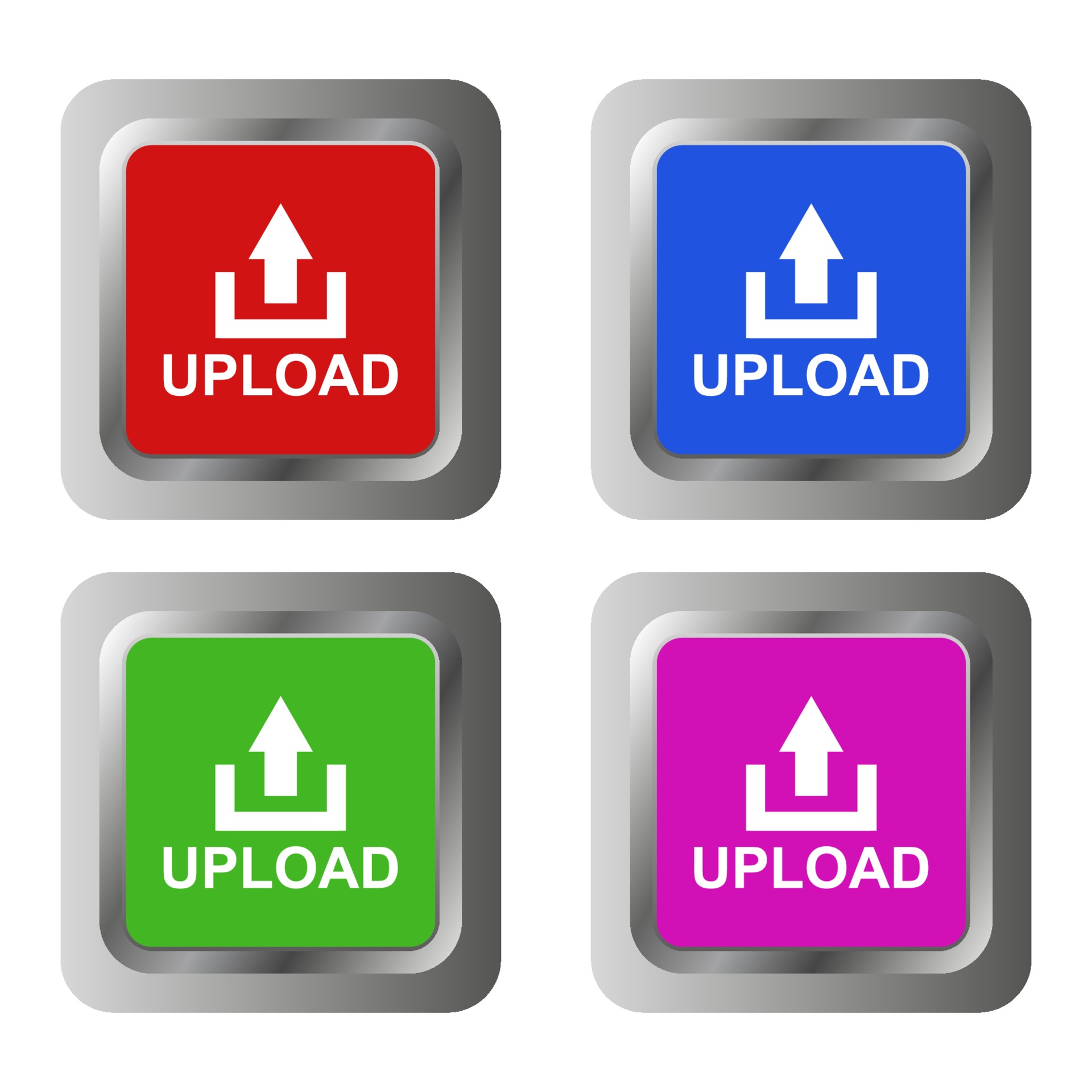 Set Of Upload Buttons On White Background 2040346 Vector Art at Vecteezy