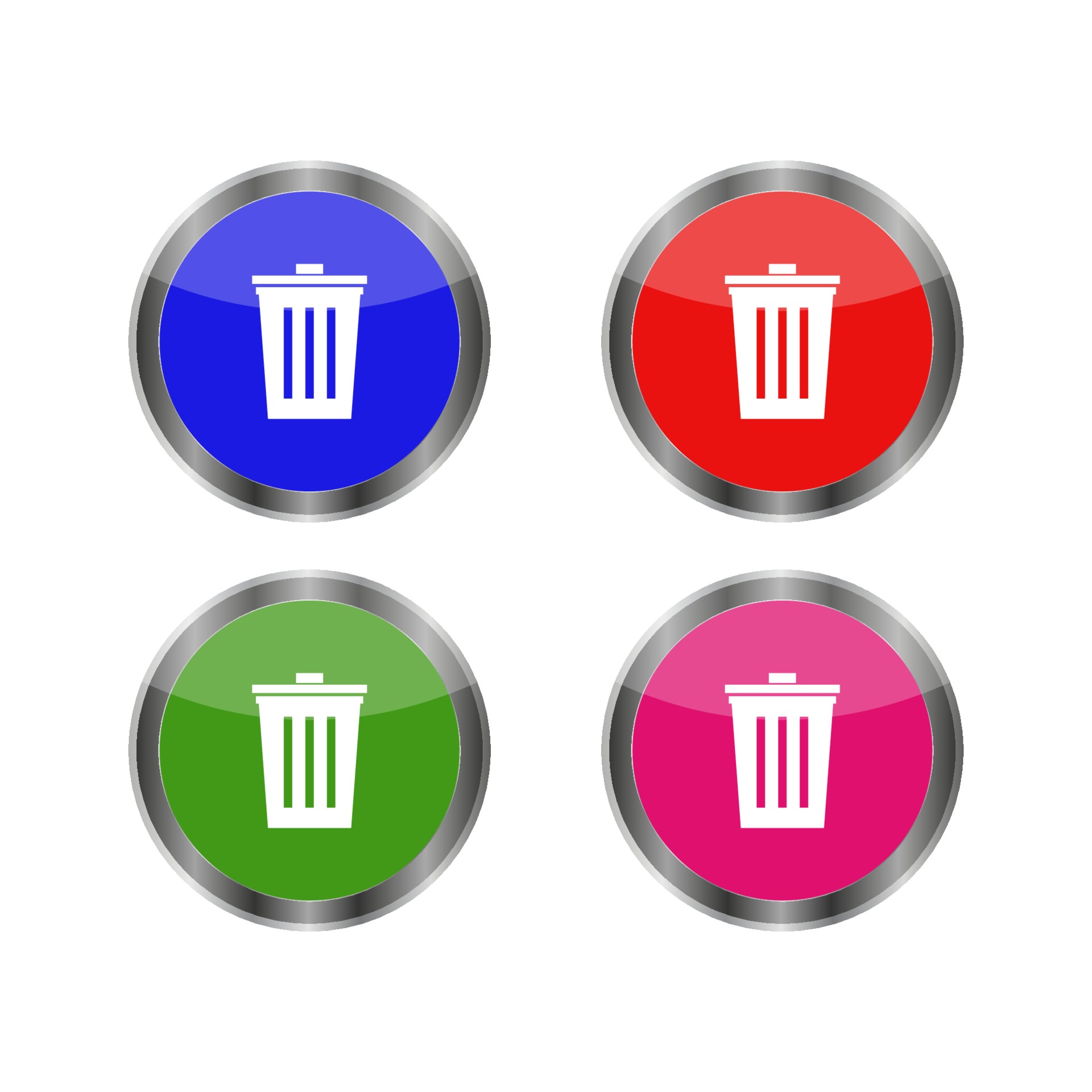 Button Set Delete On White Background 2040414 Vector Art at Vecteezy